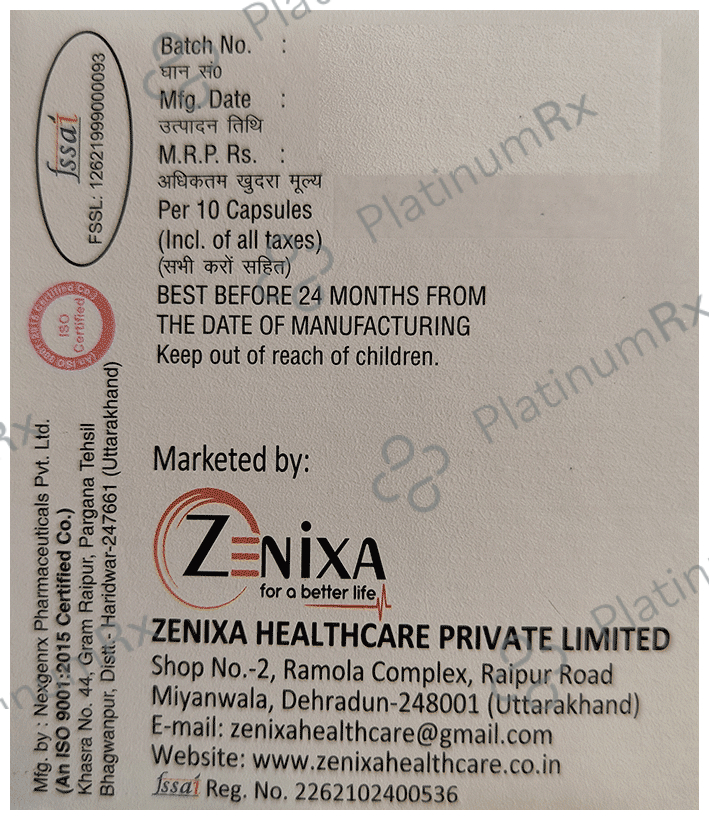 Nixaliv Capsule – Uses, Price, Side Effects | PlatinumRx