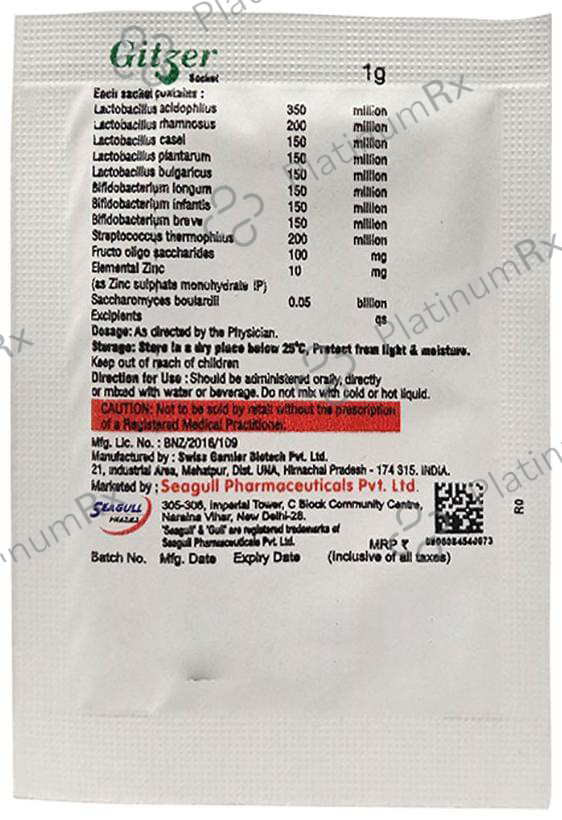 Gitzer Sachet – Uses, Price, Side Effects | PlatinumRx