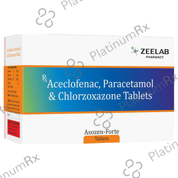 Asozen Forte 100/250/325mg Tablet 10s - Save -178% on Substitute Medicine