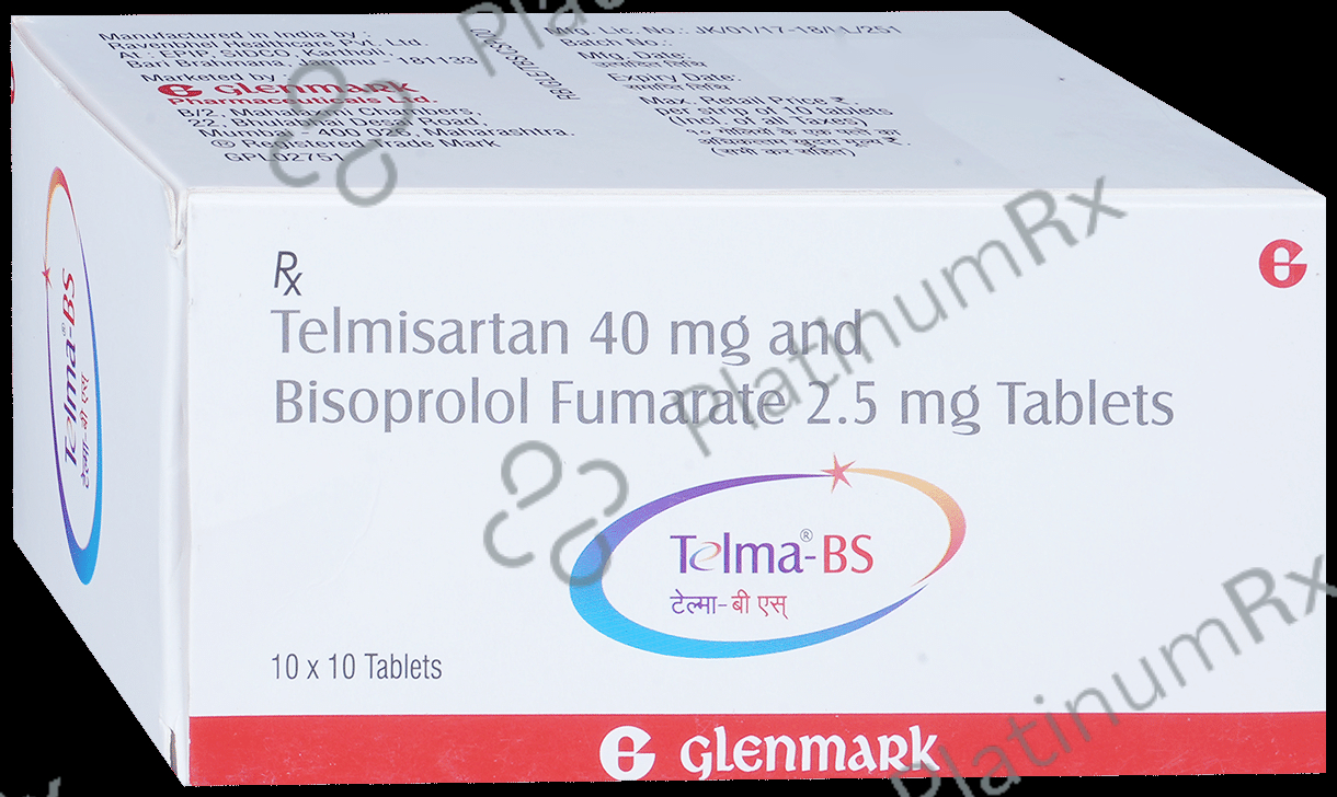 Telma BS 2.5/40mg Tablet 10s – Save 30% on Substitute Medicine
