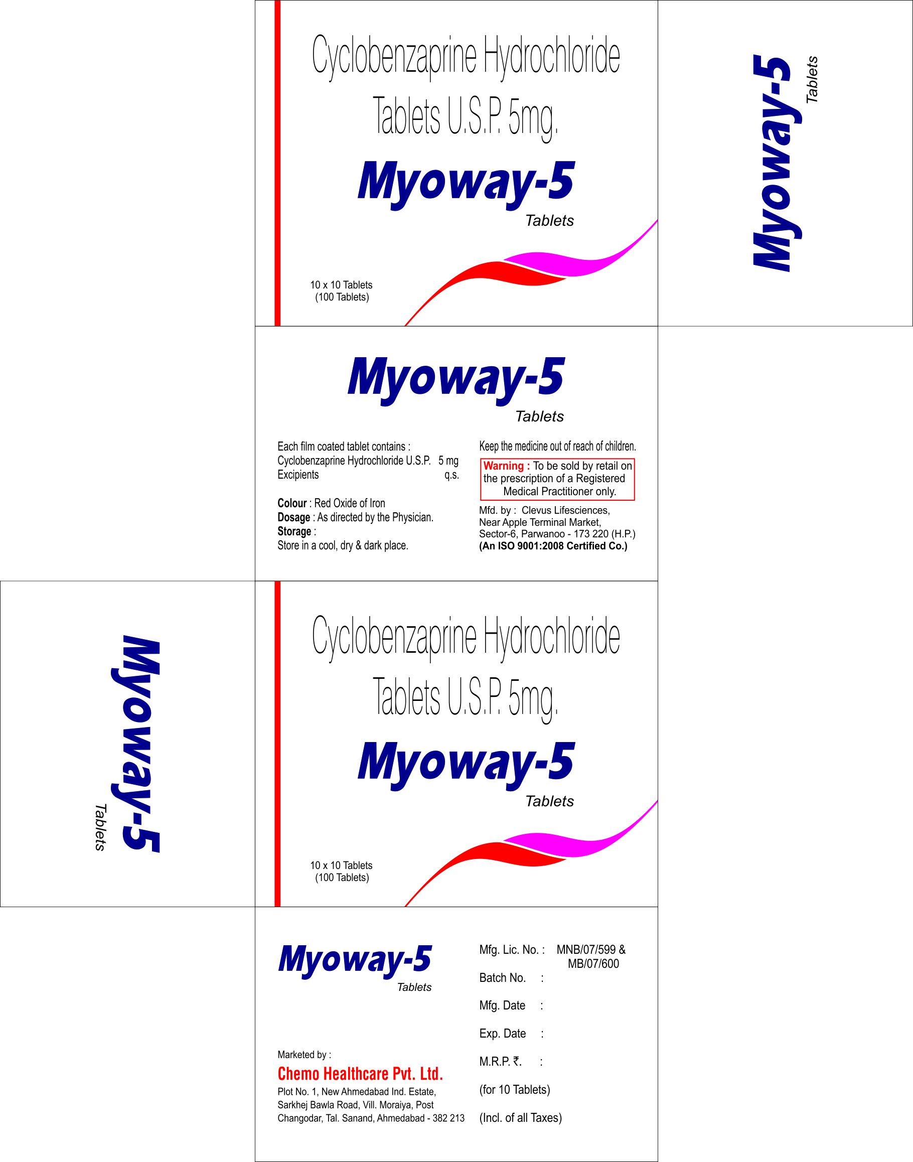 Myoway 5mg Tablet 10s – Uses, Price, Side Effects | PlatinumRx