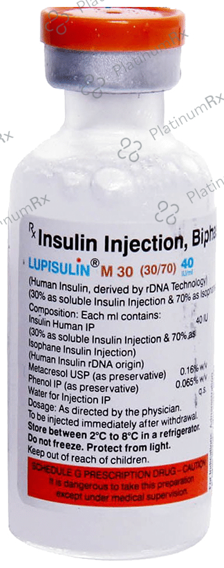Lupisulin M 30/70 (40 IU/ml) (1*10ml Vial) | Uses, Price & Substitutes