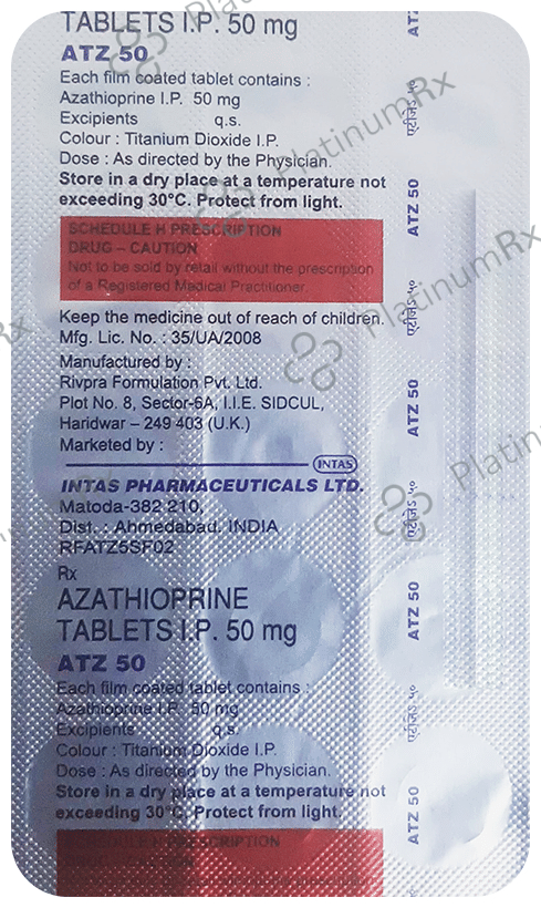 ATZ 50 Tablet 15 tablets - Save 47% on Substitute Medicine
