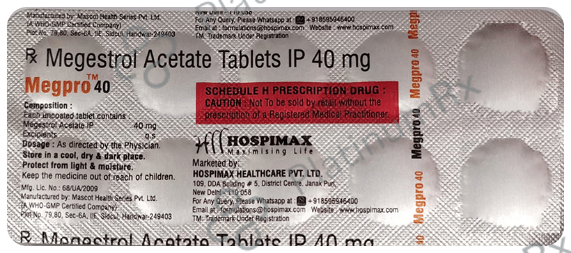 Megpro 40 Tablet – Save 12% on Substitute Medicine