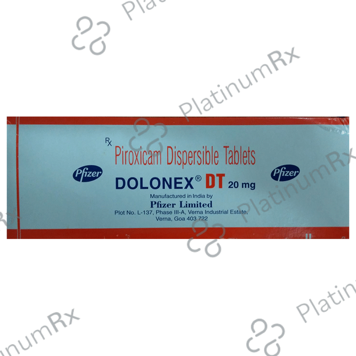 Dolonex DT 20mg Tablet 15s | Uses, Price & Substitutes