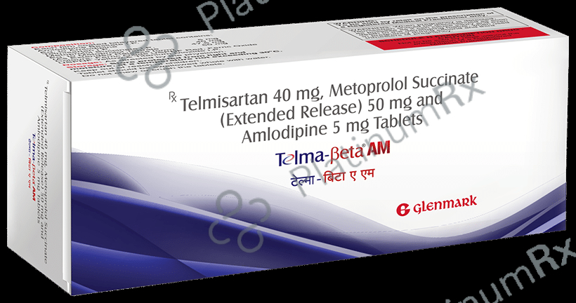 Telma Beta AM 5/40/50mg Tablet 10s – Uses, Price, Side Effects | PlatinumRx