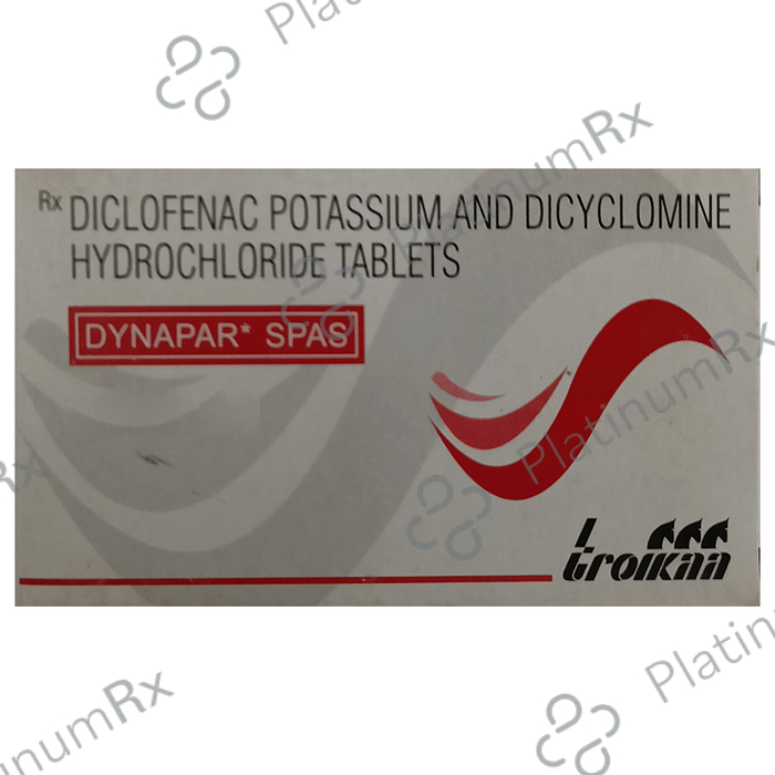 Dynapar Spas 50/20mg Tablet 10s | Uses,Price & Substitues