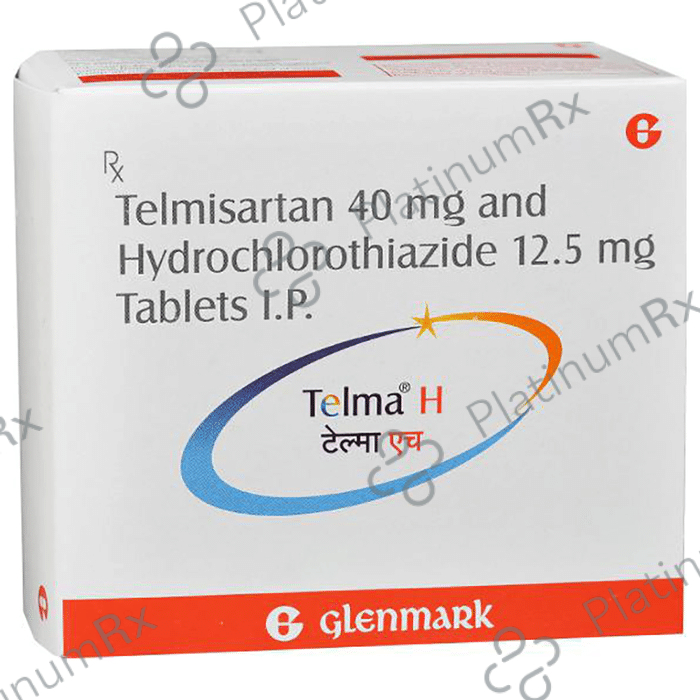 Telma H 40/12.5mg Tablet 15s - Save 72% on Substitute Medicine