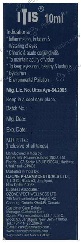Itis Eye Drop 10ml – Uses, Price, Side Effects | PlatinumCare