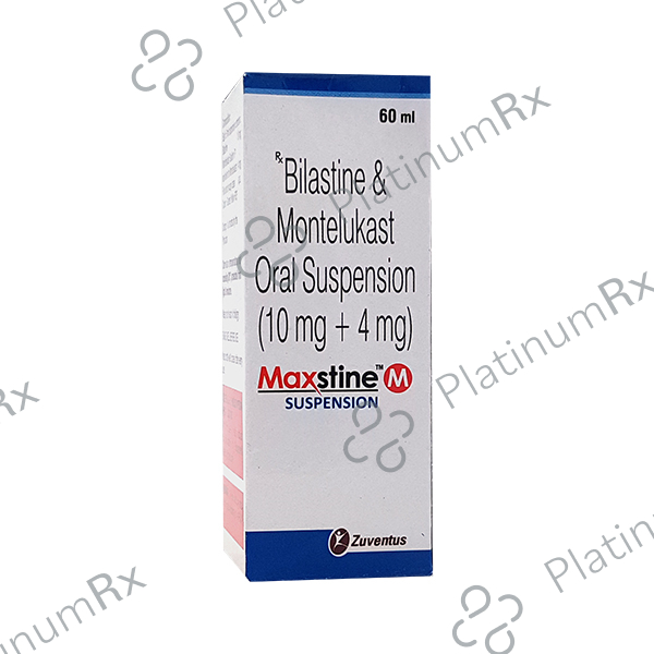 Maxstine M 10/4mg Oral Suspension 60ml - Save 37% on Substitute Medicine