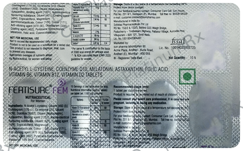 Fertisure Fem Tablet 10s – Uses, Price, Side Effects | PlatinumRx
