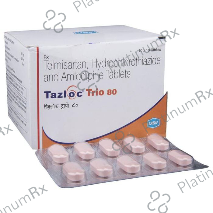 Tazloc Trio 80/5/12.5mg Tablet 10s | Uses, Price & Substitutes