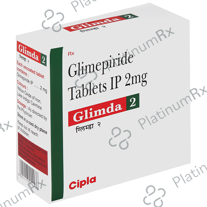 Glimda 2mg Tablet 10s – Uses, Price, Side Effects | PlatinumRx