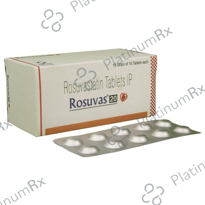Rosuvas 20mg Tablet 10s | Uses, Price & Substitutes