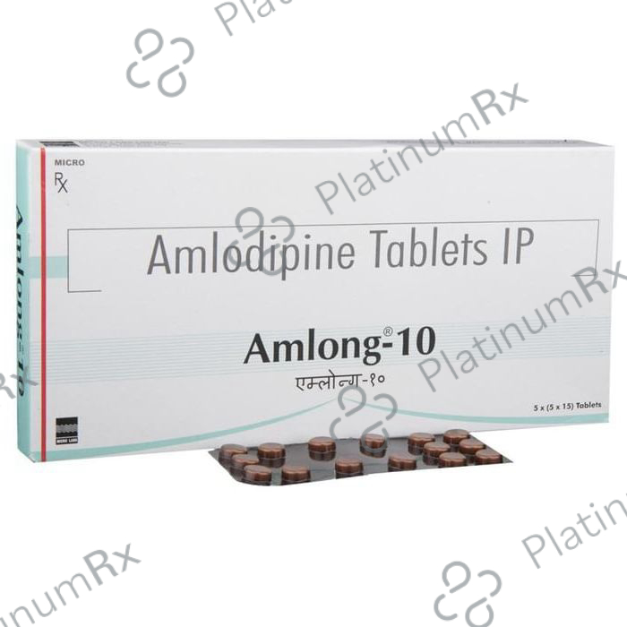 Amlong 10mg Tablet 15s - Uses, Side Effects, Price, Generic | PlatinumRx