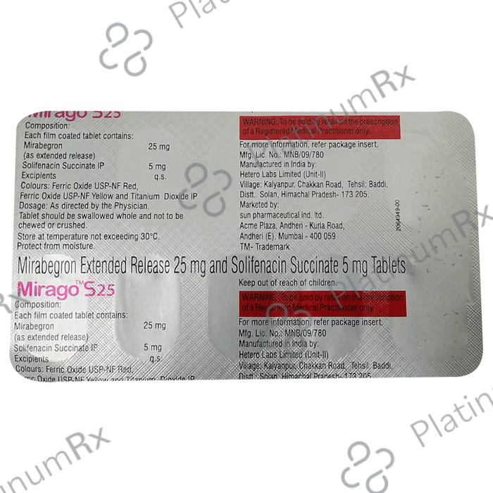 Buy Mirago S Online: Uses, Side Effects, Price and Substitutes | PlatinumRx