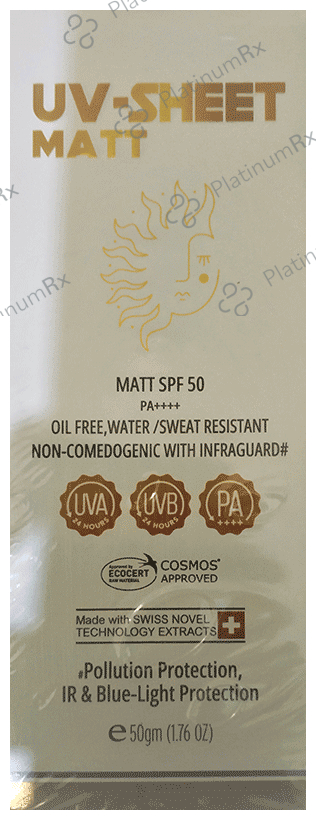 UV-Sheet Matt Sunscreen SPF 50 PA++++ - Save 37% on Substitute Medicine