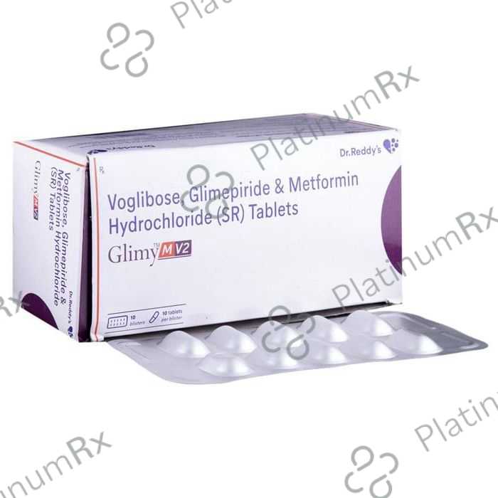 Glimy M V 2/500/0.2mg Tablet SR 10s – Save 53% on Substitute Medicine