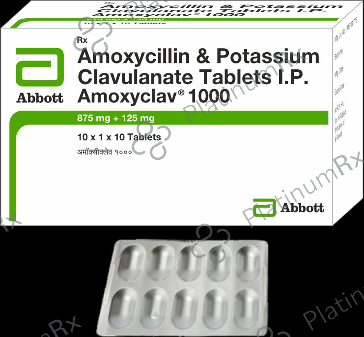 Amoxyclav 875/125mg Tablet 10s | Uses, Price & Substitutes