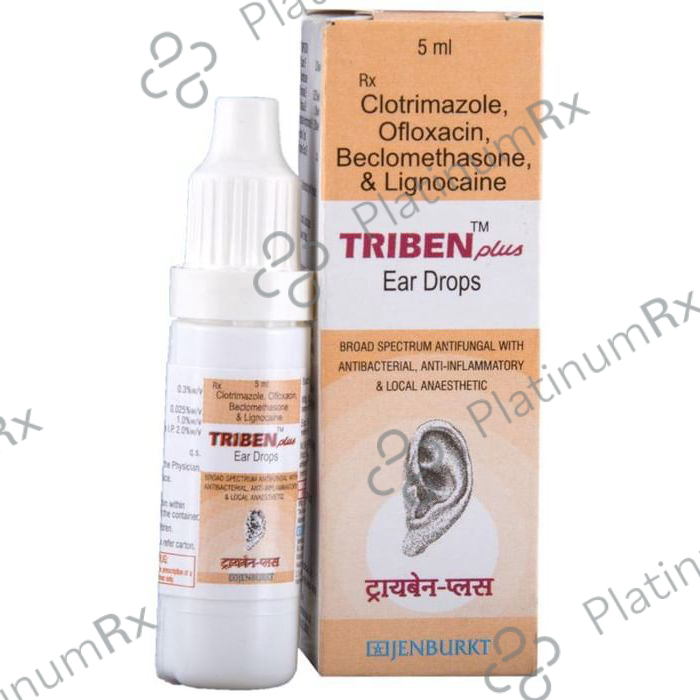 Triben Plus Ear Drop – Uses, Price, Side Effects | PlatinumRx