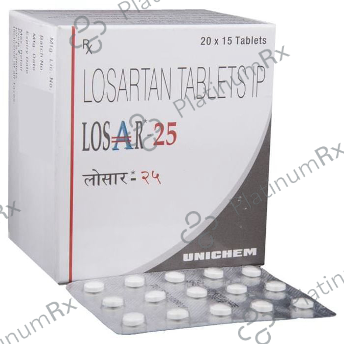 Losar 25mg Tablet 15s - Save 70% on Substitute Medicine