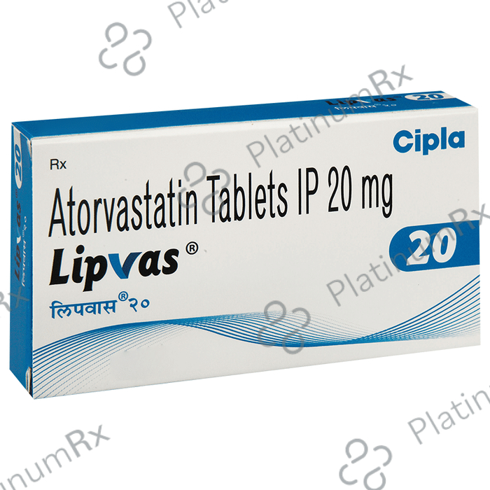 Lipvas 20mg Tablet 10s – Uses, Price, Side Effects | PlatinumRx