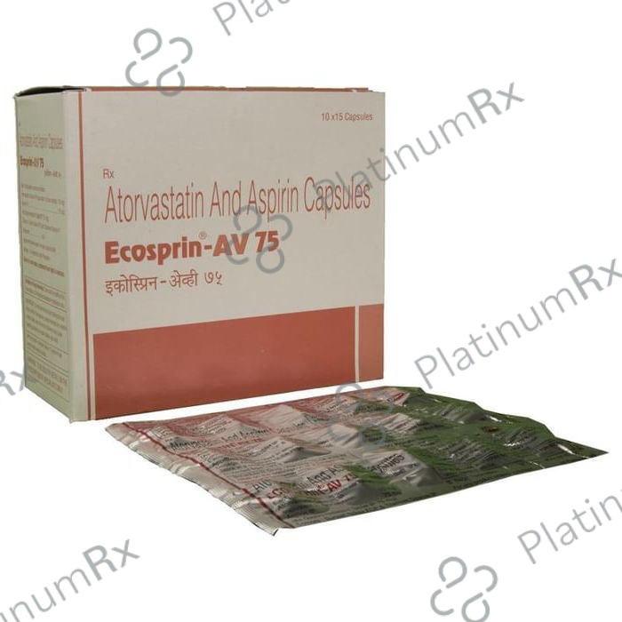 Ecosprin AV 75/10mg Capsule 15s | Uses, Price & Substitutes