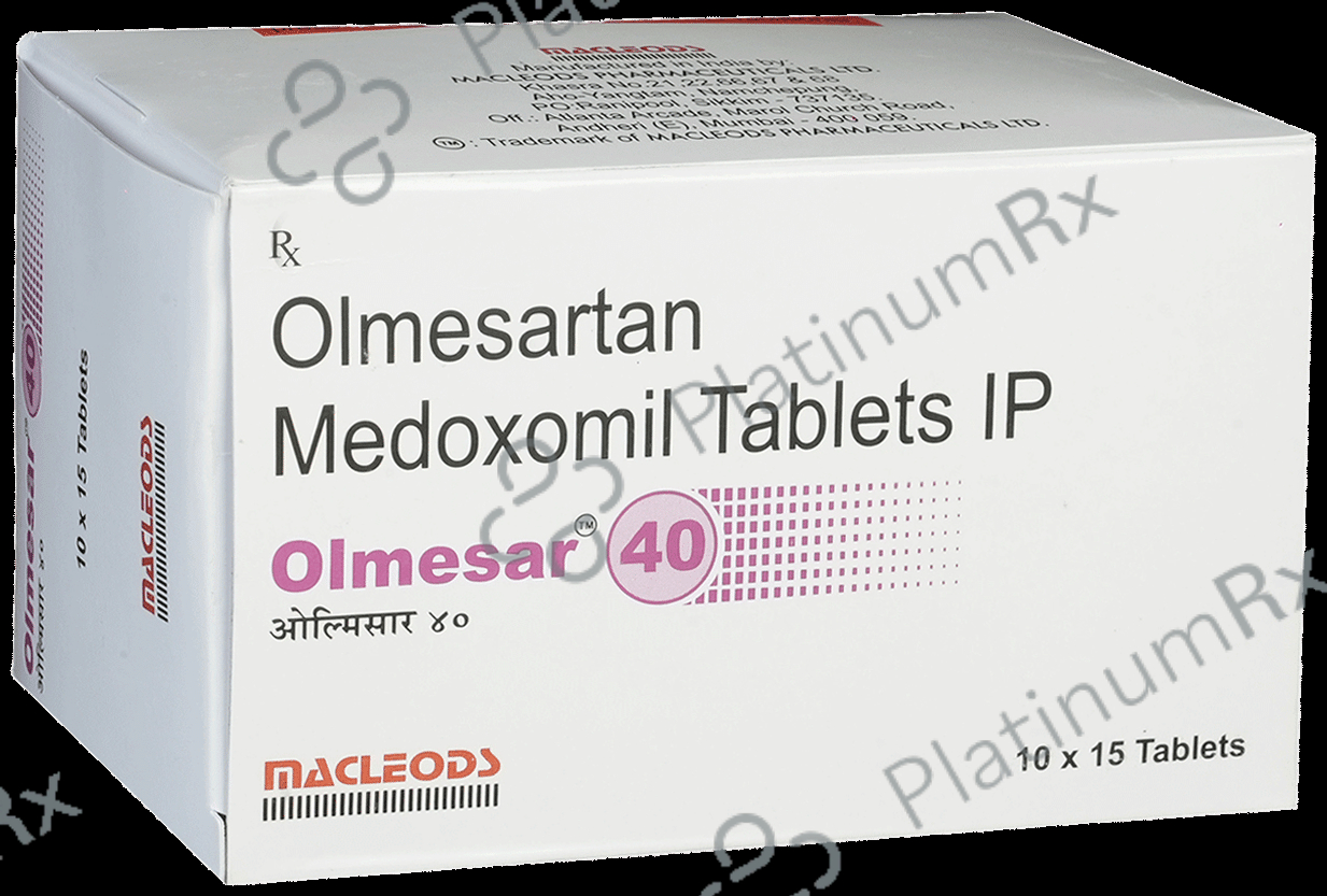Olmesar 40mg Tablet 15s | Uses, Price & Substitutes