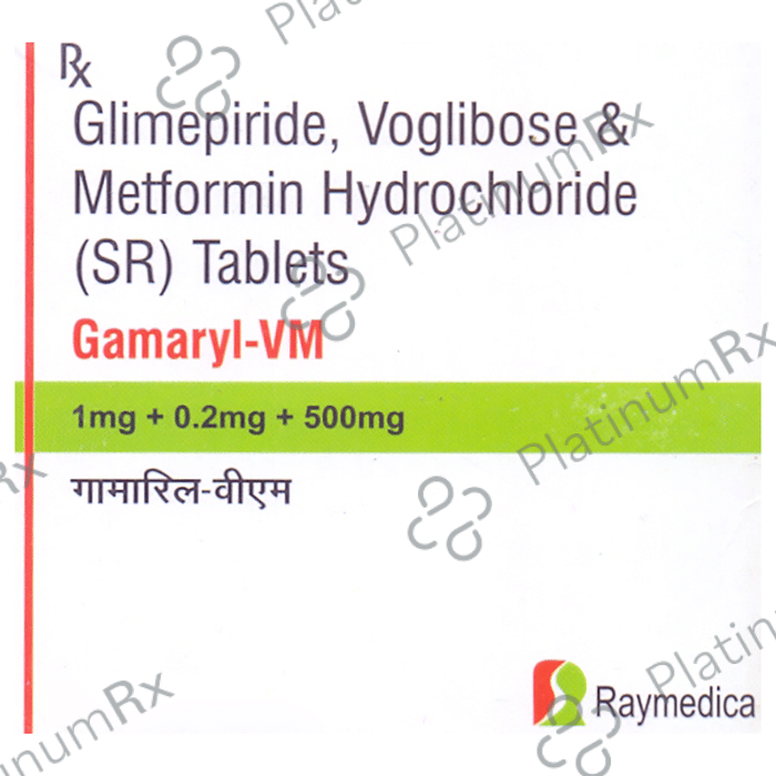 Gamaryl VM 1/500/0.2mg Tablet SR 10s – Save 58% on Substitute Medicine