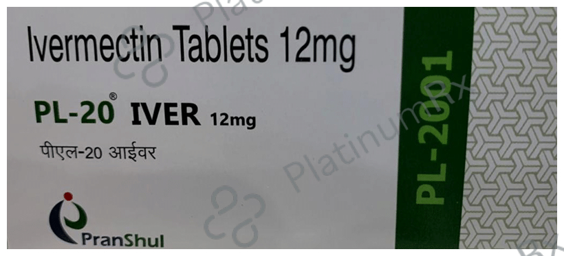PL 20 Iver 12mg Tablet 10s - Save 62% on Substitute Medicine