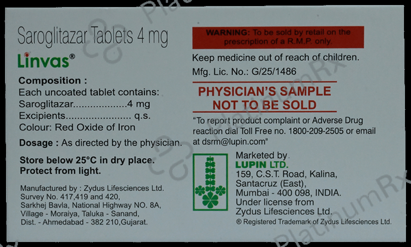 Linvas 4mg Tablet 10s – Save 18% on Substitute Medicine