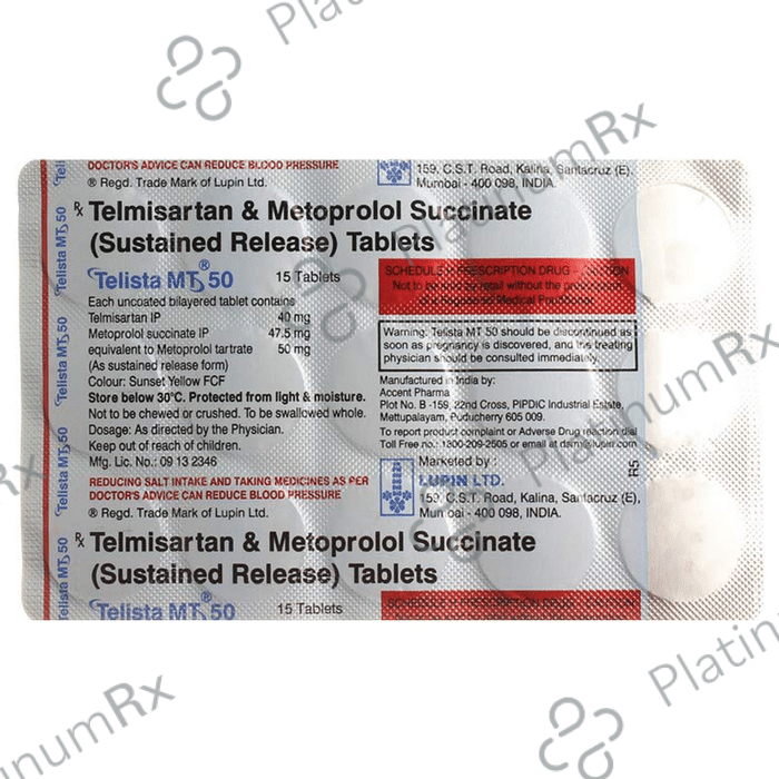Buy Telista MT Online: Uses, Side Effects, Price and Substitutes ...