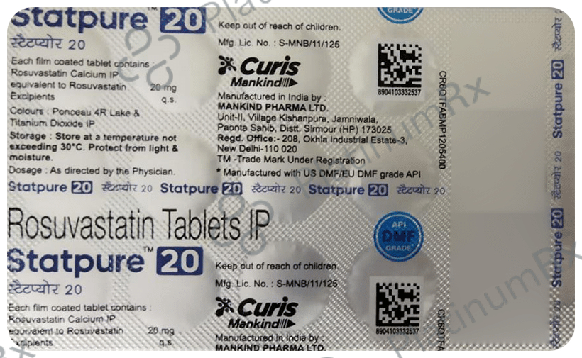 Statpure 20mg Tablet 15s | Uses, Price & Substitutes
