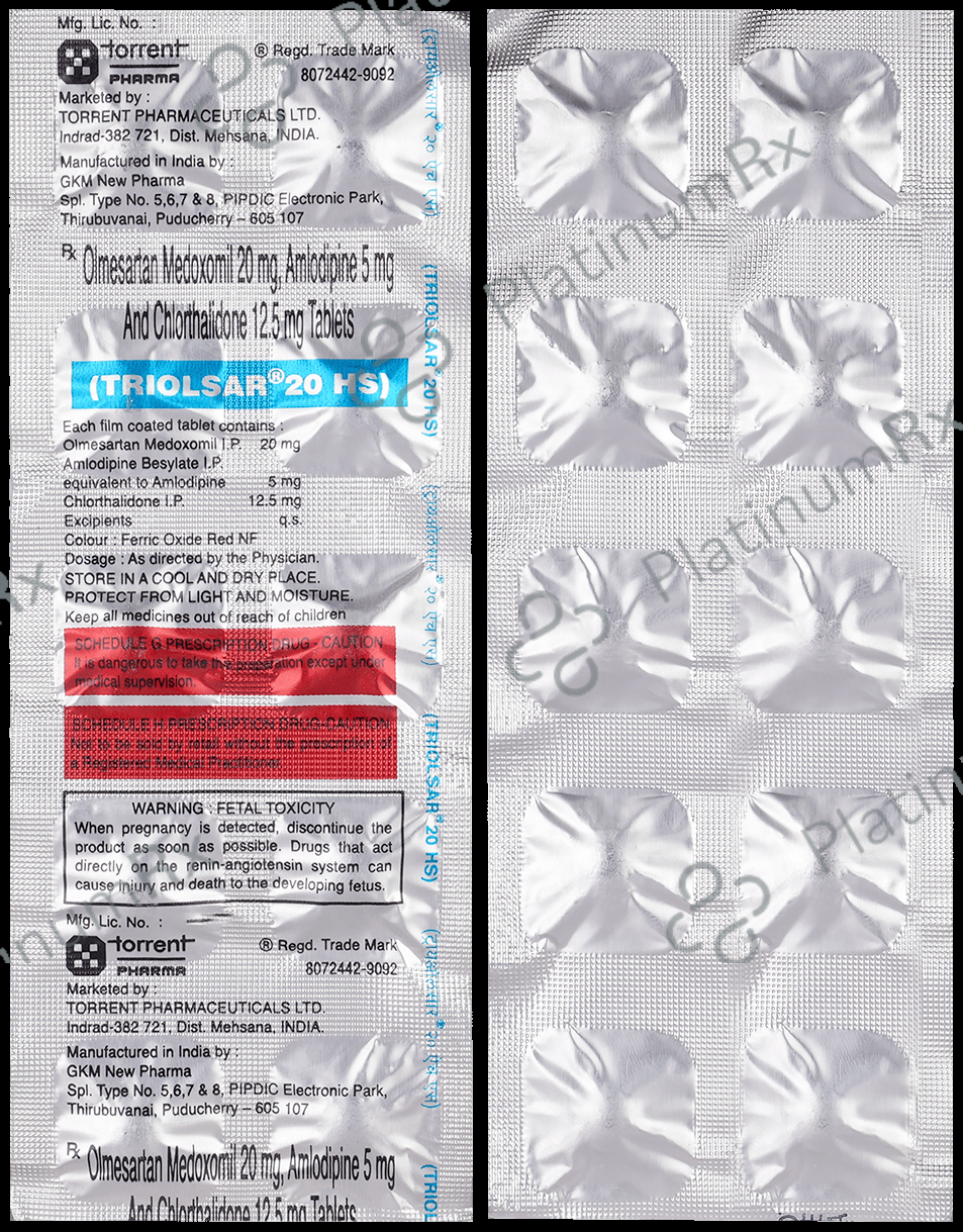 Triolsar 20 HS Tablet | Uses, Price & Substitutes