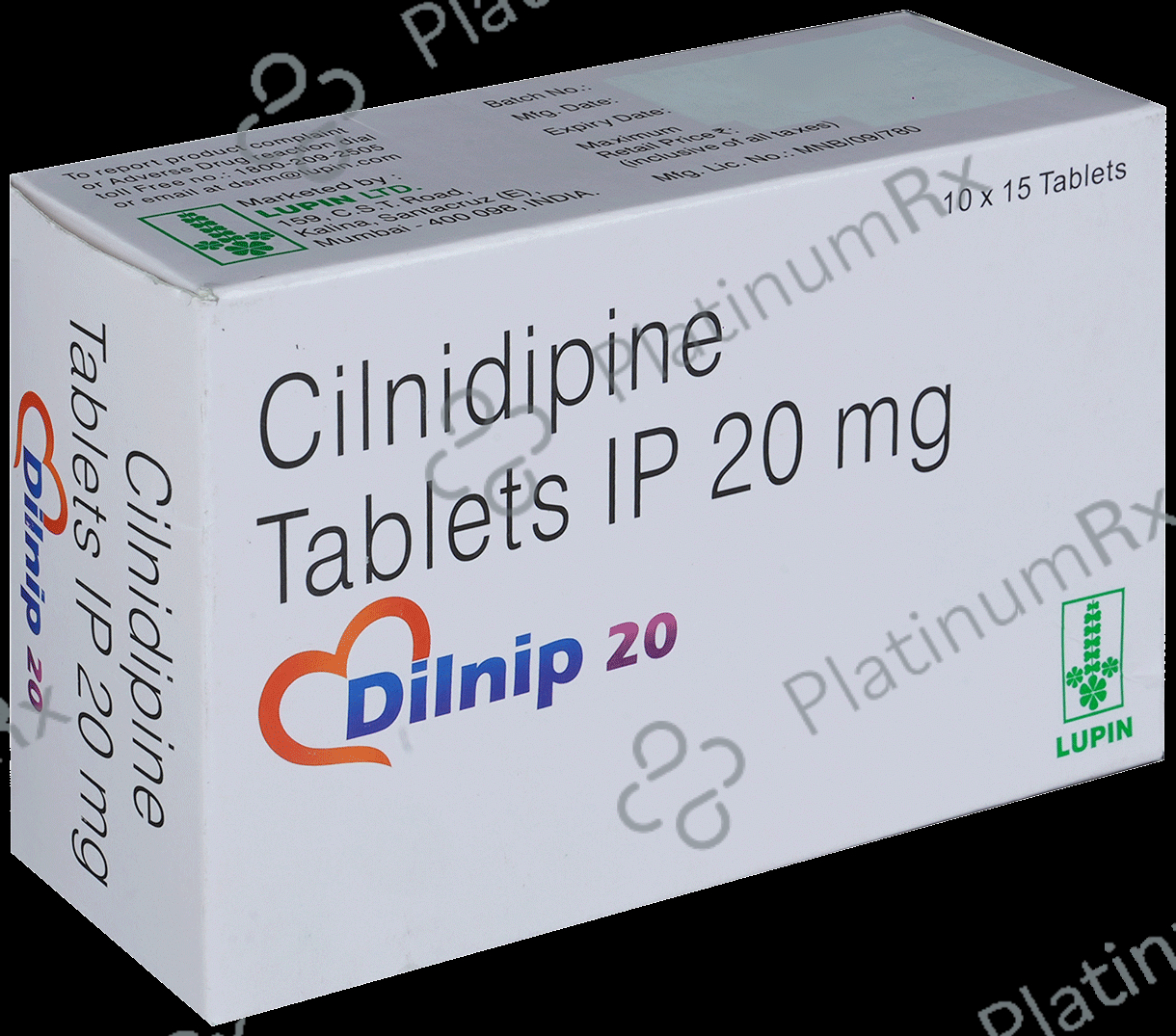 Dilnip 20mg Tablet 15s | Uses, Price & Substitutes