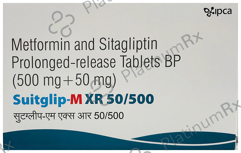 Suitglip M XR 50/500 Tablet - Save 8% on Substitute Medicine