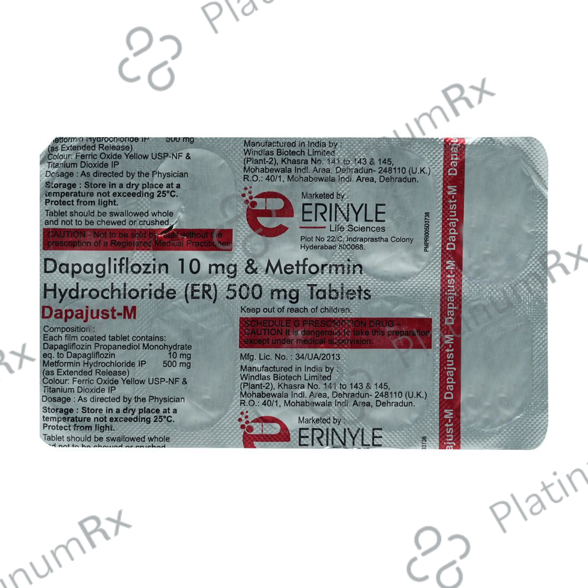 Dapajust M 10/500mg Tablet ER 10s | Uses, Price & Substitutes