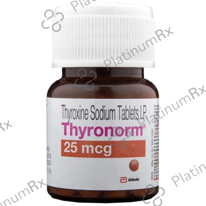Thyronorm 25mcg Tablet 120s | Uses, Price & Substitutes