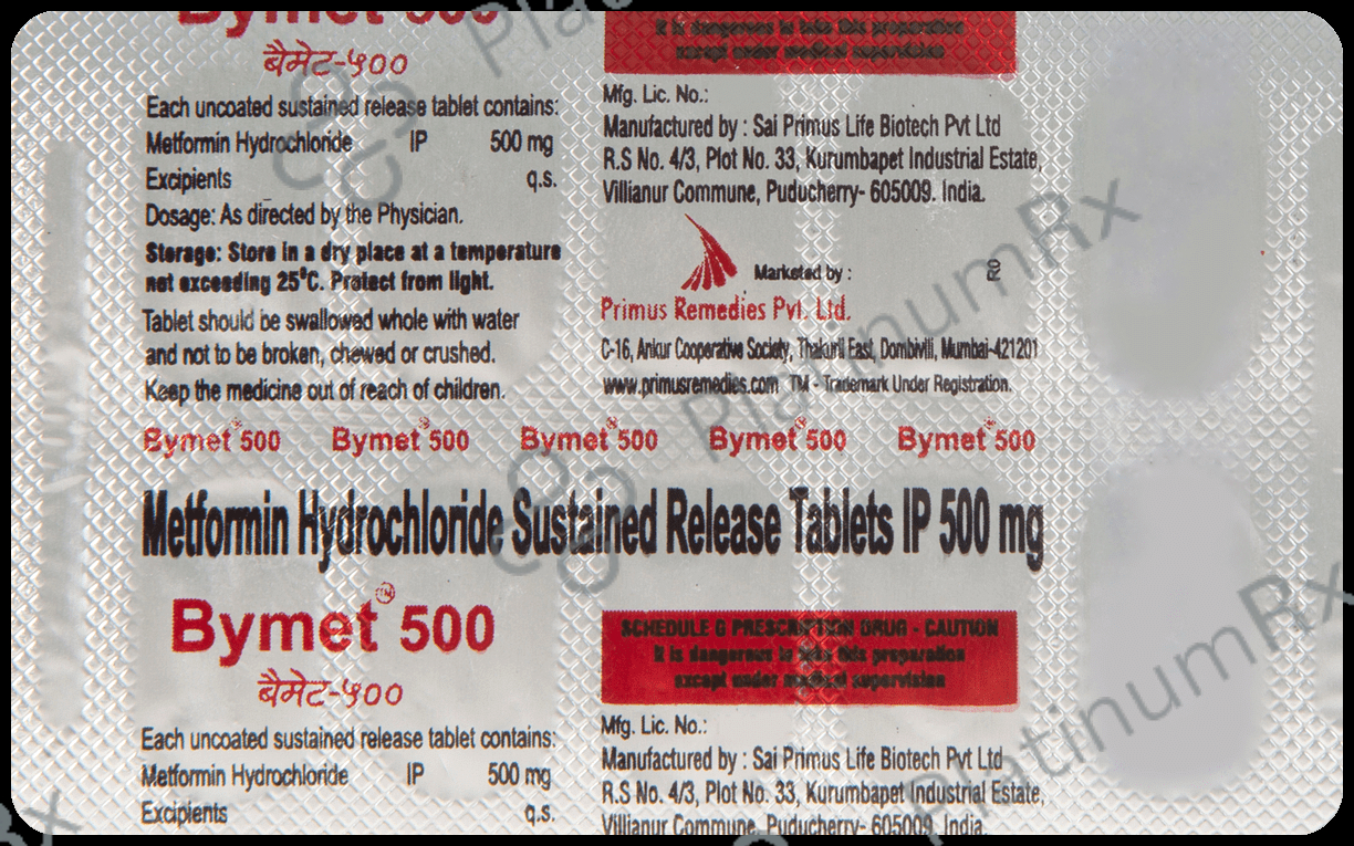 Bymet 500mg Tablet 10s - Save 48% on Substitute Medicine