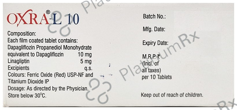 Oxra L 10/5mg Tablet 10s – Save 53% on Substitute Medicine