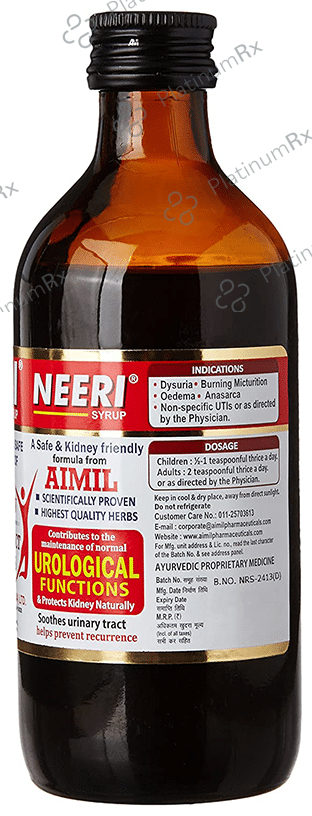 Neeri Syrup 200ml – Uses, Price, Side Effects | PlatinumRx