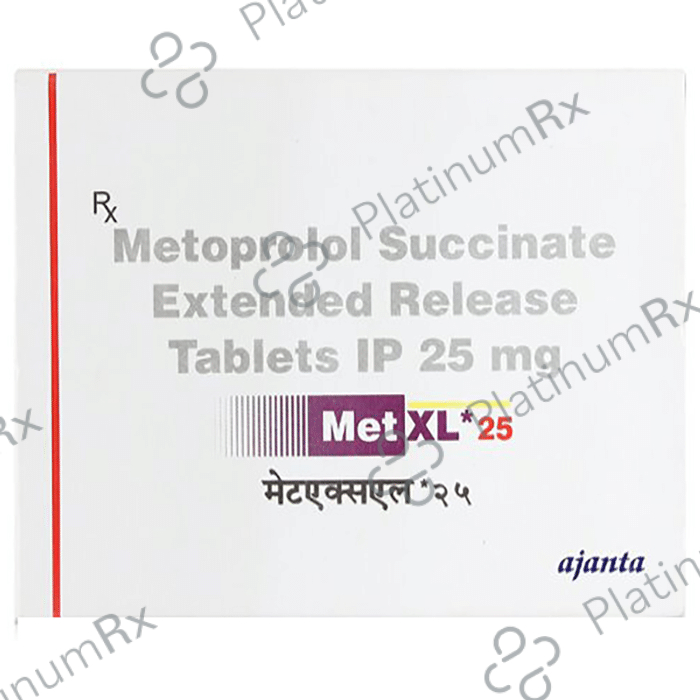 Met XL 25mg Tablet ER 20s - Save 47% on Substitute Medicine