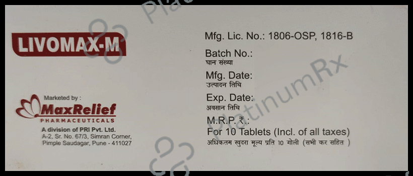 Livomax-M Tablet - Save 7% on Substitute Medicine