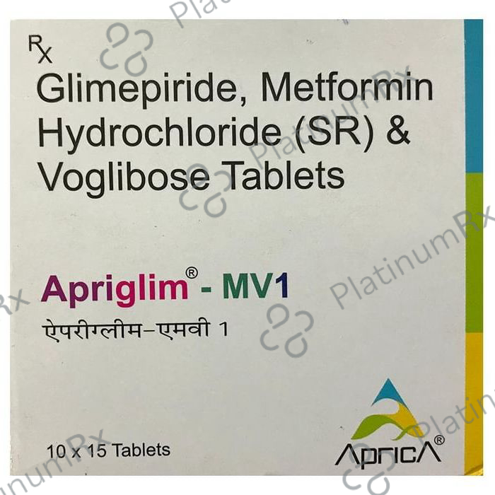 Apriglim MV 1 Tablet SR 10 Tablet SR | Uses, Price & Substitutes