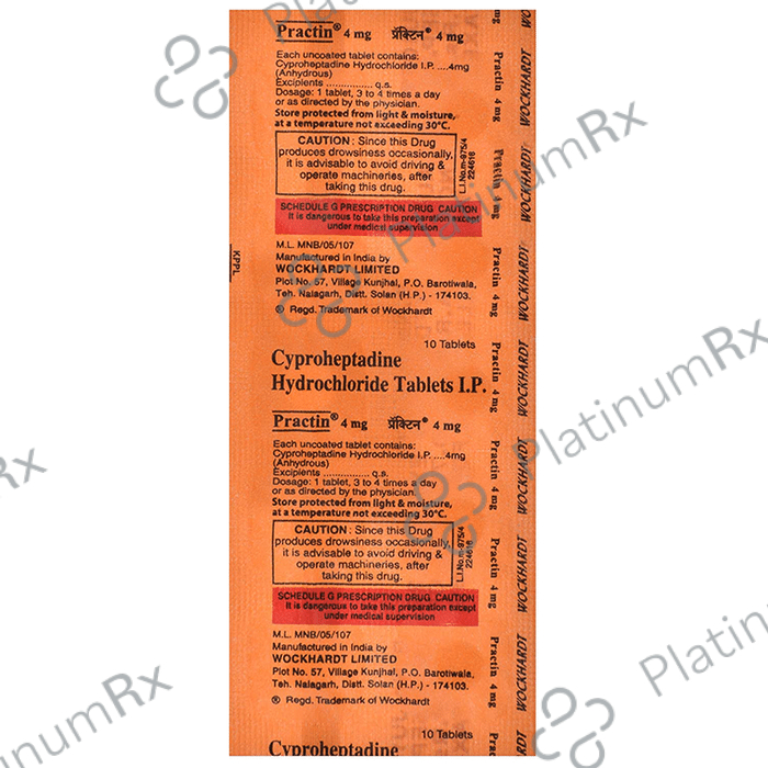 Practin 4mg Tablet 10s – Save 61% on Substitute Medicine