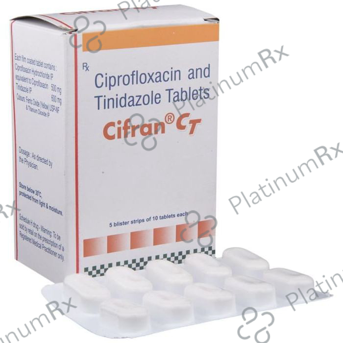 Cifran CT 500/600mg Tablet 10s – Save 67% on Substitute Medicine