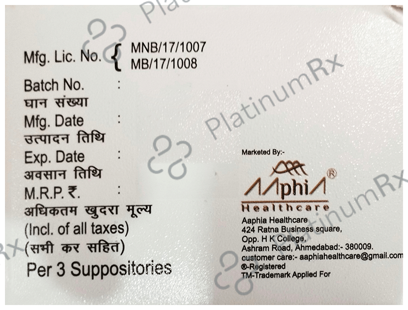 VG3 100/200mg Suppositories 3s - Save 49% on Substitute Medicine