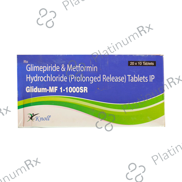 Glidum MF 1/1000mg Tablet SR 10s - Save 51% on Substitute Medicine