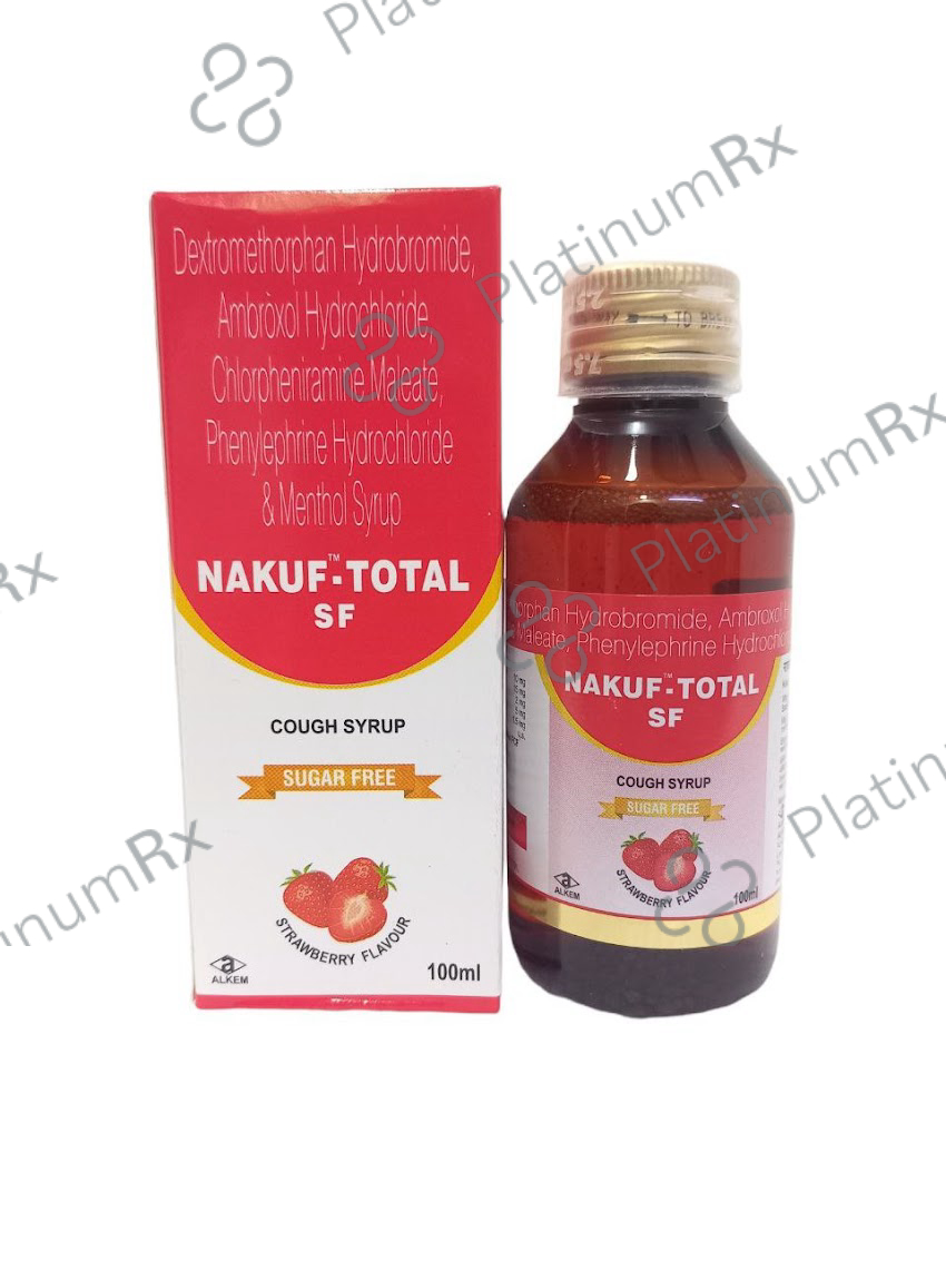 Nakuf Total SF Strawberry Flavour Syrup 100ml – Uses, Price, Side ...
