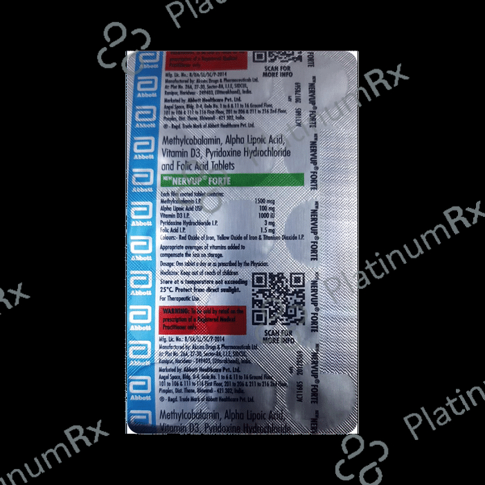 New Nervup Forte Tablet 15s - Save 40% on Substitute Medicine